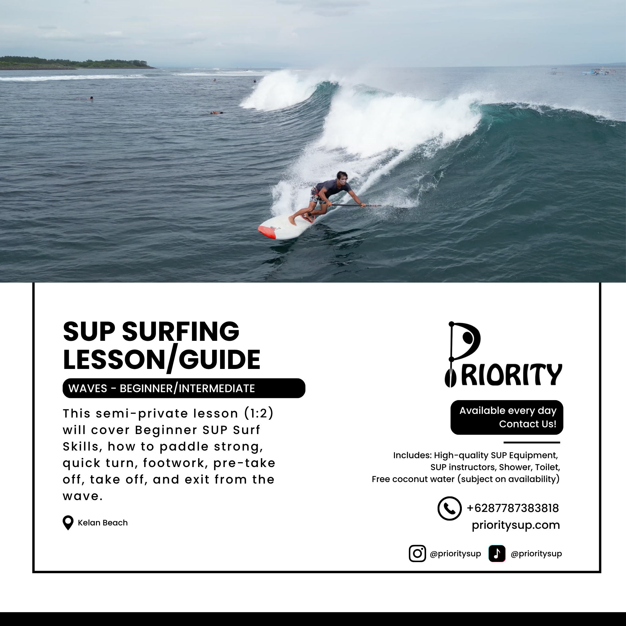 Group Stand-Up Paddleboarding Lessons in Bali by Priority – Priority ...